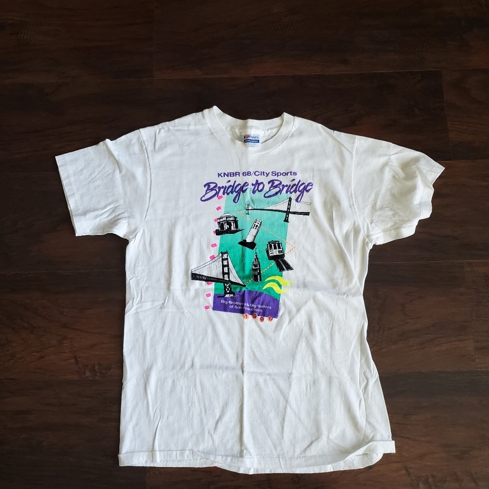 Vintage 1990 Knbr Bridge To Bridge T-Shirt - Gem